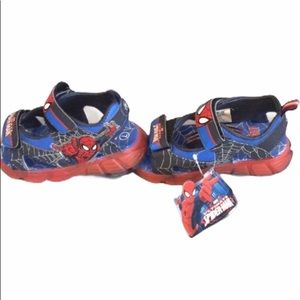 Spiderman | Shoes | Spiderman Lightup Velcro Sandals Blue Red 7 | Poshmark